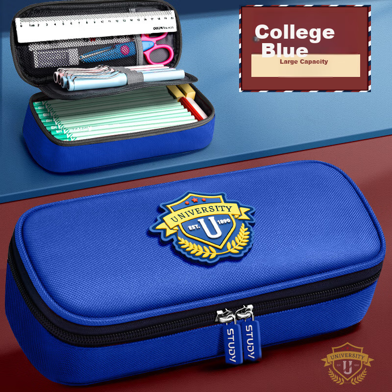 Shuxing English Style Pencil Case for Boys, Elementary School Stationery Box 2023 Trendy Middle School Student Pencil Bag, Large Capacity First Grade Pencil Case, Boys Pencil Pouch, Girls Pencil Case, Children's Stationery