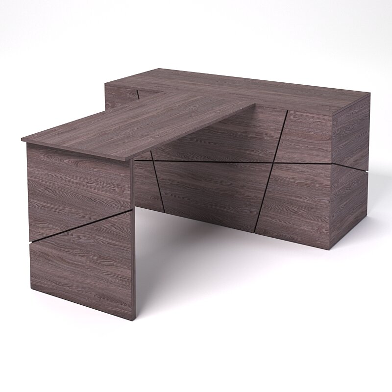 Стол руководителя №6 с приставкой брифингом, Ясень Анкор. Производитель товара - компания Westcom.