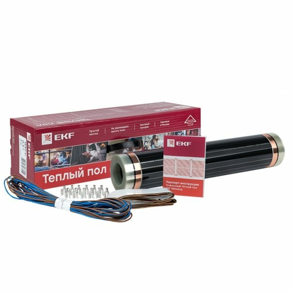 EKF PROxima Инфракрасный пленочный теплый пол 2200Вт 10м2 ширина 0,5 метра, Ik-220-2200/0,5-10