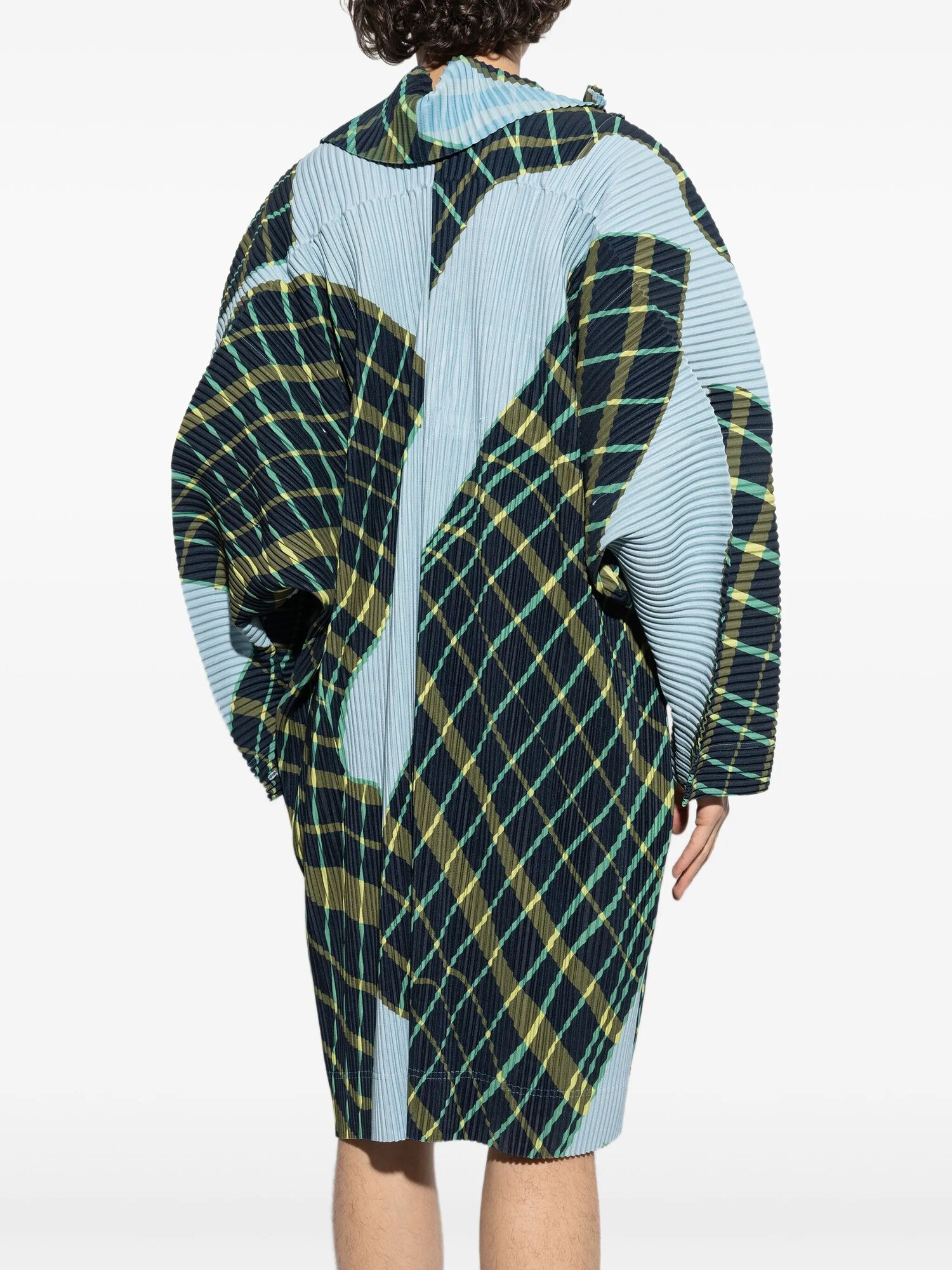 Пальто HOMME PLISSE ISSEY MIYAKE Windswept, размер 1, синий — фото 1