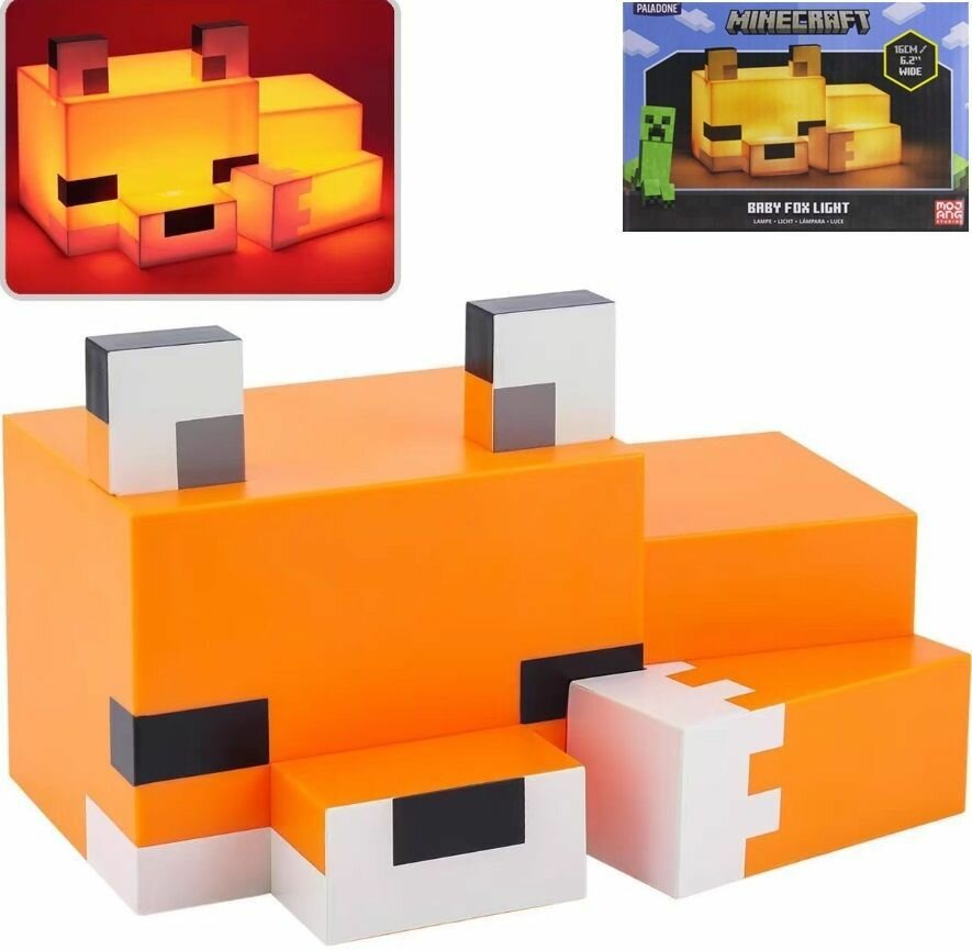 Светильник-ночник Майнкрафт/minecraft (Лиса), USB-заряжаемый