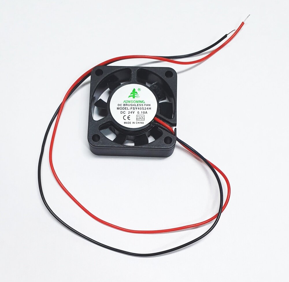 Вентилятор Fonsoning 40X40x10 FSY40S24H, 7000rpm, 28dB(M), 0.08A, 2pin, 24v