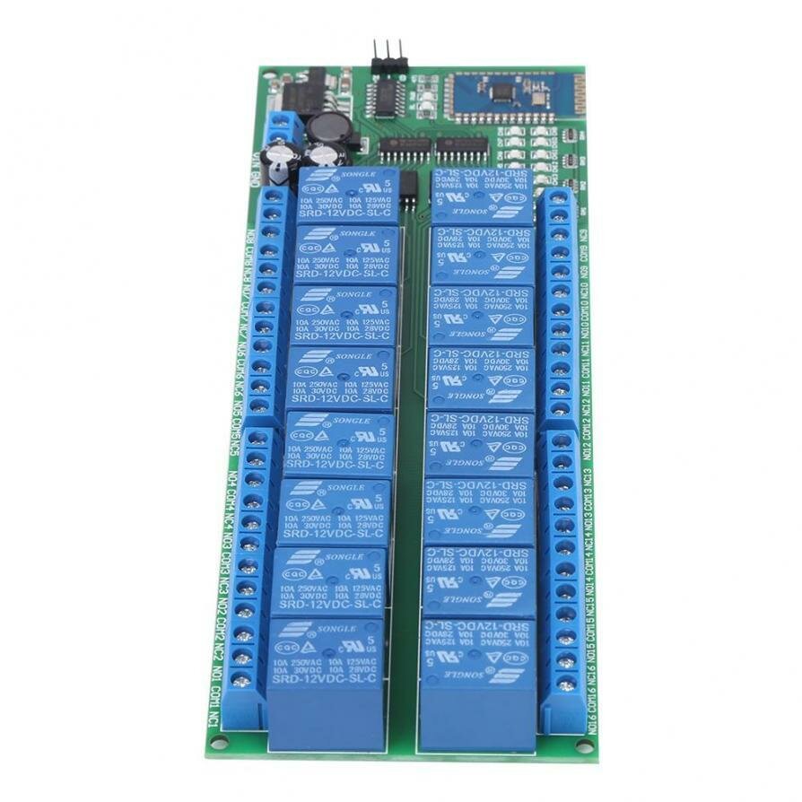Bluetooth реле DC 12V 16-канальная плата беспроводной модуль для телефона Android