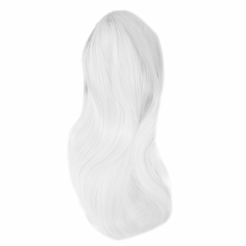 Женский светло-белый костюм с длинными вьющимися волосами, парик для косплея, модели, большой волнистый парик, набор волос
