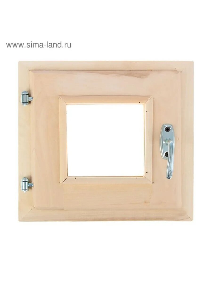 Элегантное деревянное окно 30х30 см без уплотнителя