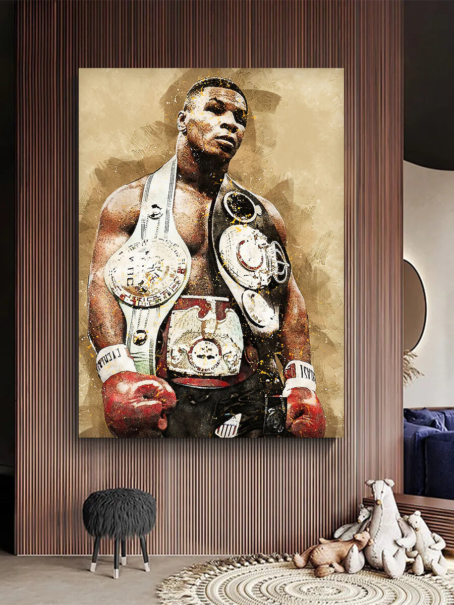 Картина на стену для интерьера - "Бокс Майк Тайсон" , 20х30 см.