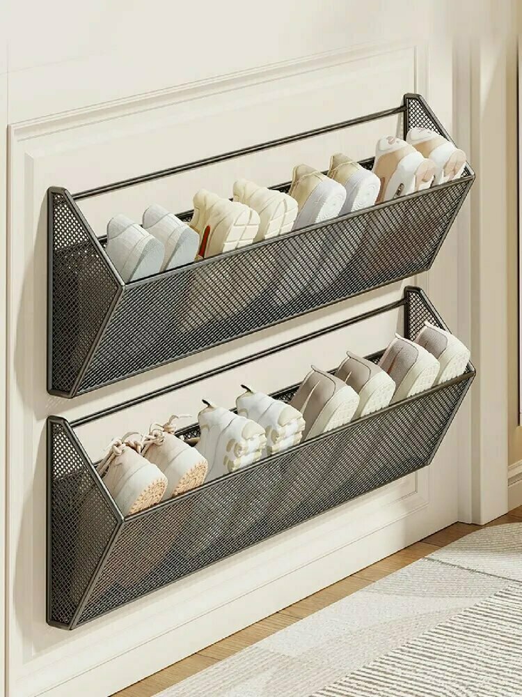 Обувница IKEA, металл, настенная, крепление к стене, 60 см x 26 см х 6 см