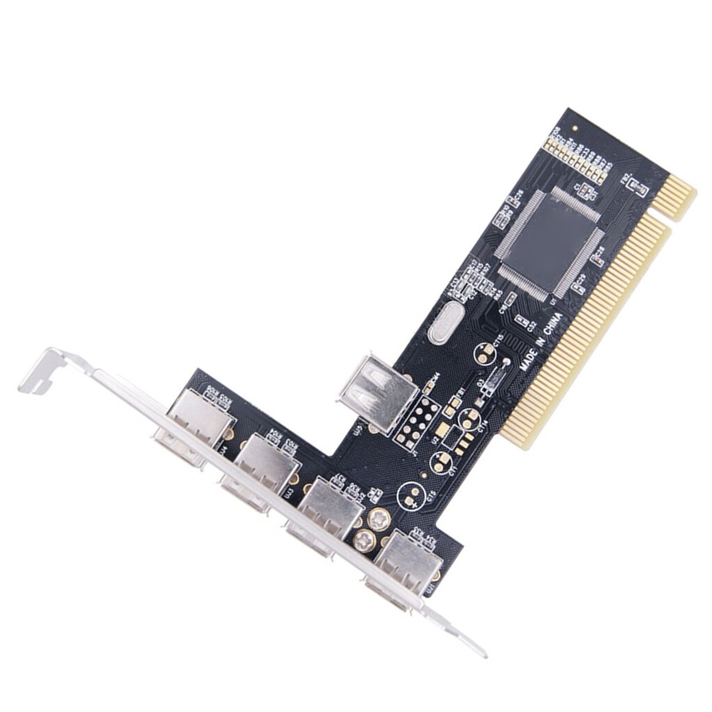 Адаптер карты расширения PCI-USB 2.0 со скоростью 480 Мбит/с 5-портовый контроллер USB 2.0 Карта расширения для настольных компьютеров Аксессуары