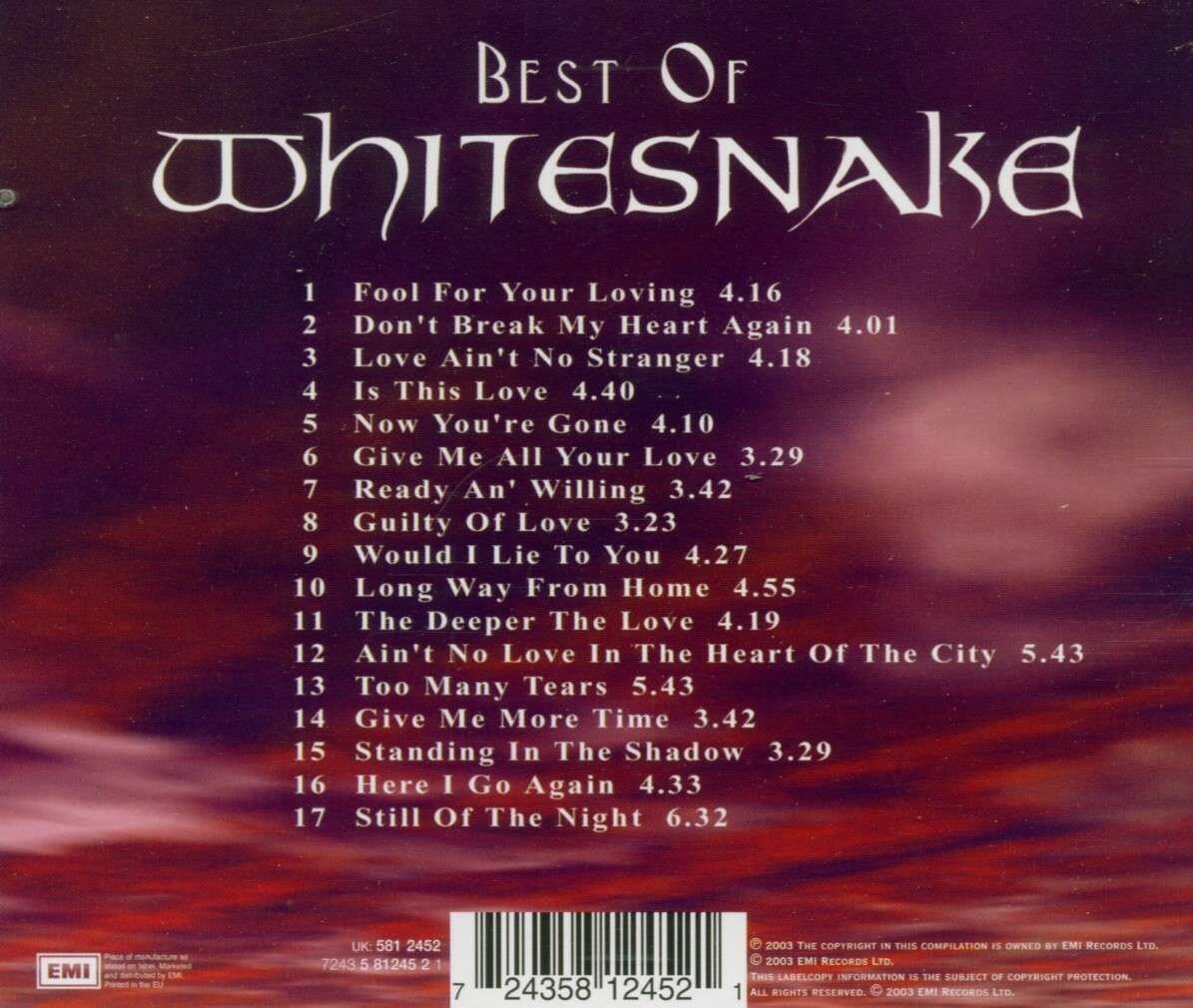 Диск Whitesnake - Best Of Whitesnake (1 CD) — фото 1