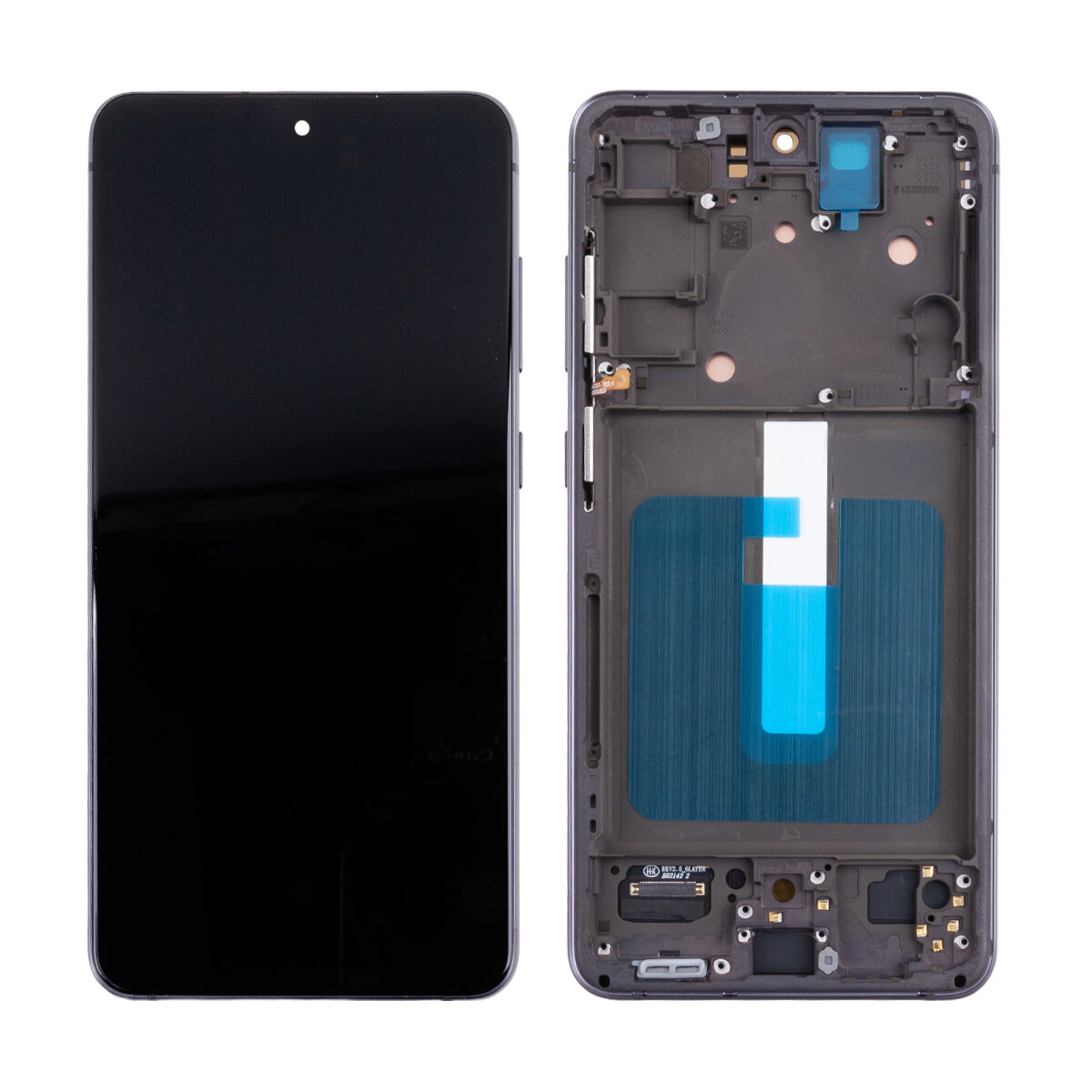 Дисплей для Samsung G990B (S21 FE) модуль Серый - (OLED) (Full Size)