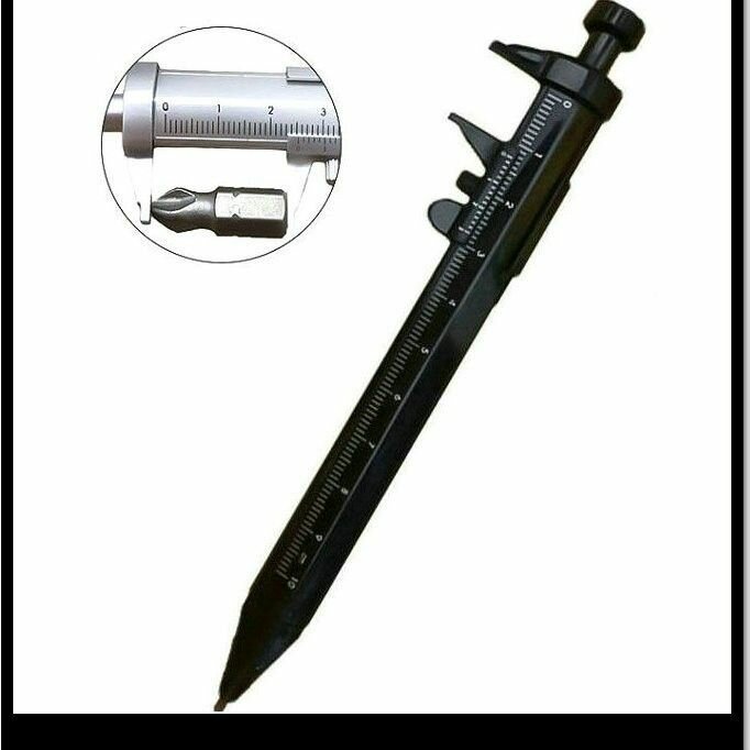 Многофункциональная гелевая ручка 1,0 мм штангенциркуль роликовый шариковый канцелярский шариковые ручки синего цвета