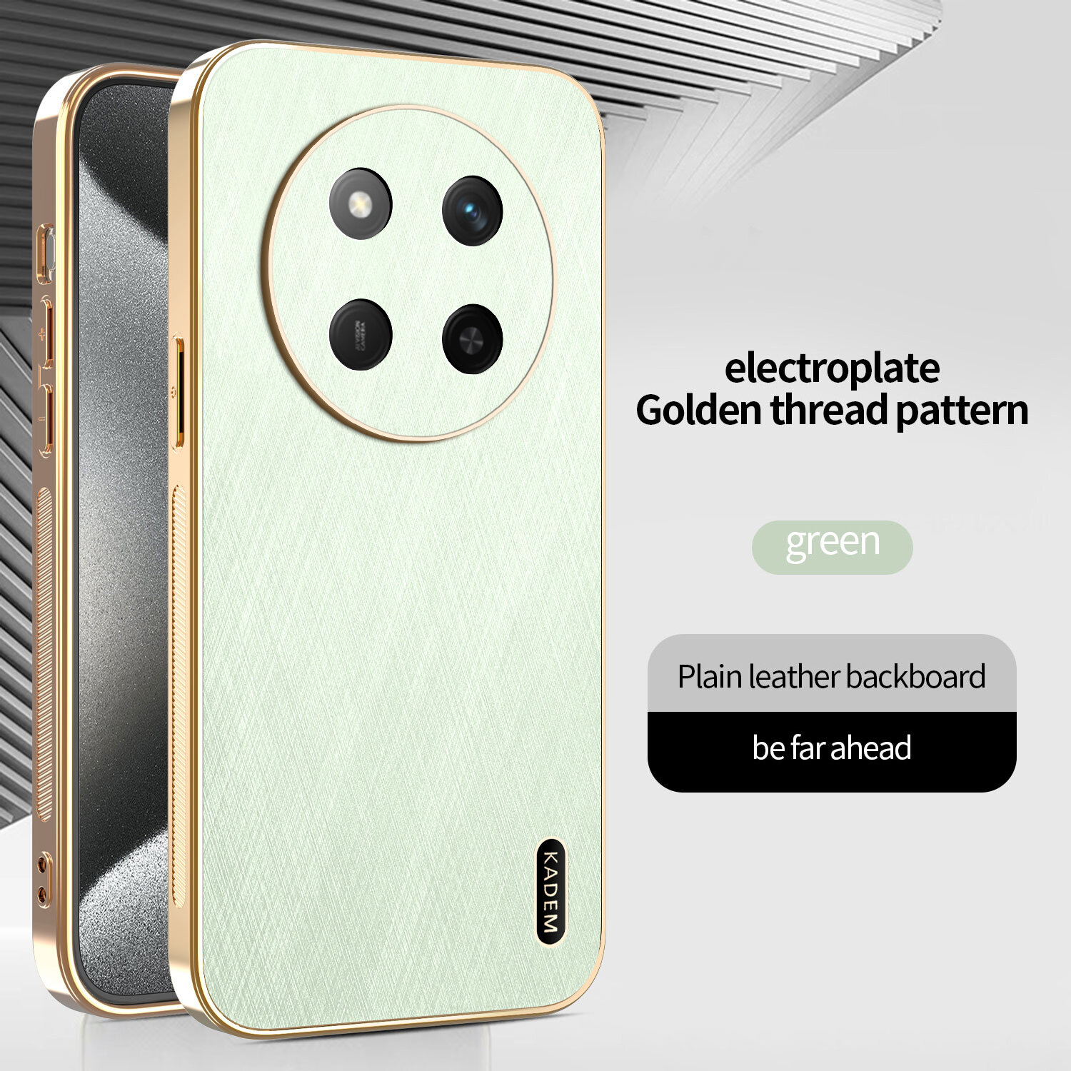 Чехол для Honor X9C и Honor X60 Pro, глянцевая поверхность, пластик, защита камеры, ударопрочный, Honor, Honor X9C, Honor X60 Pro, чехол-кардиомонитор, green, KDSdiandutiepi Honor X9C