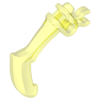 Bionicle Weapon Claw - Bent and Notched with Clip, 20252 Trans-Neon Green U
