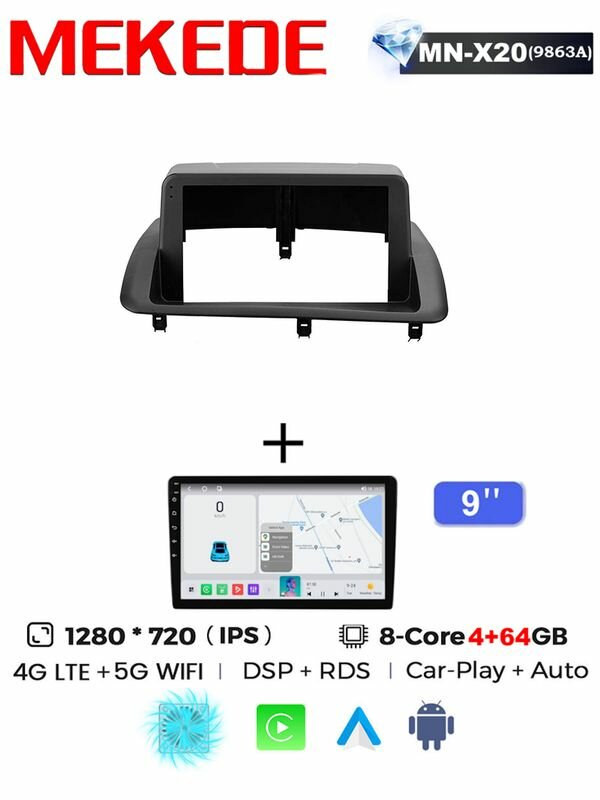 Магнитола 9" Mekede MN X20 Pro 4/64 Gb Lexus CT CT200 CT200h 2010-2018 carplay