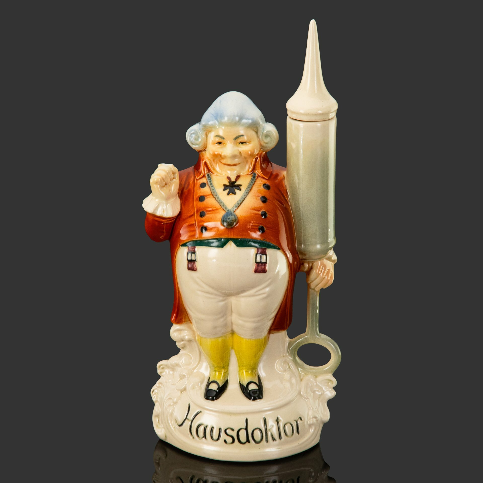 Штоф фигурный "Домашний доктор", Schaefer & Vater, фаянс, роспись, Германия, 1930-1962 гг.