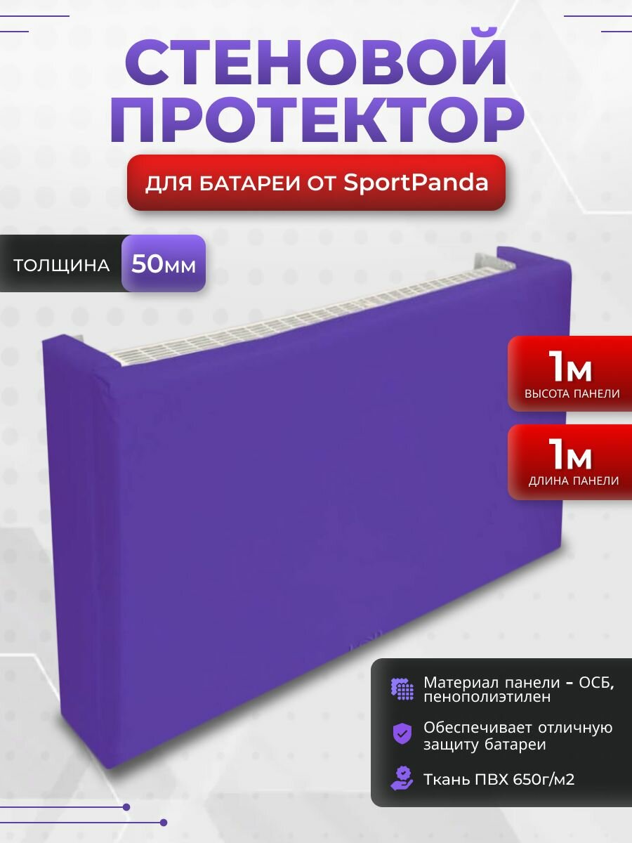 Стеновой протектор SportPanda для батареи, 100х100 см, 50 мм