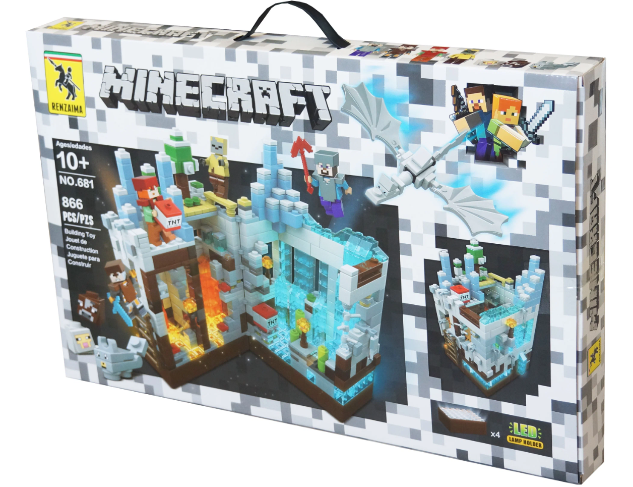 Конструктор Minecraft 681 Нападение на белую крепость, 866 дет.