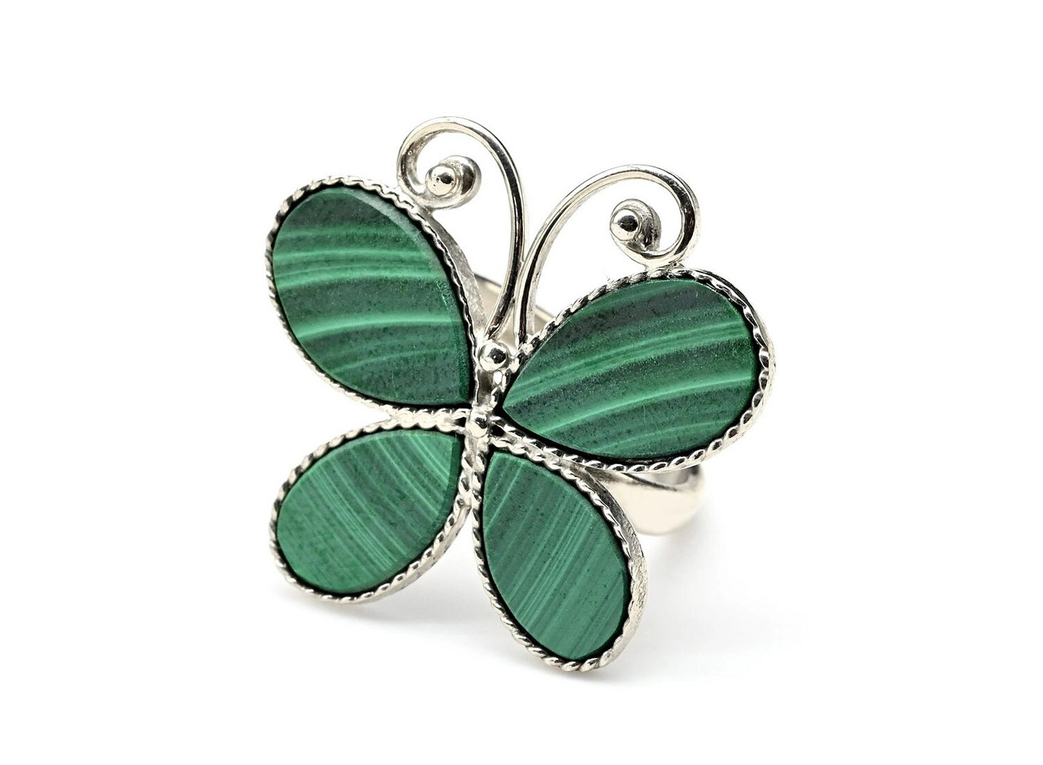 Кольцо, малахит