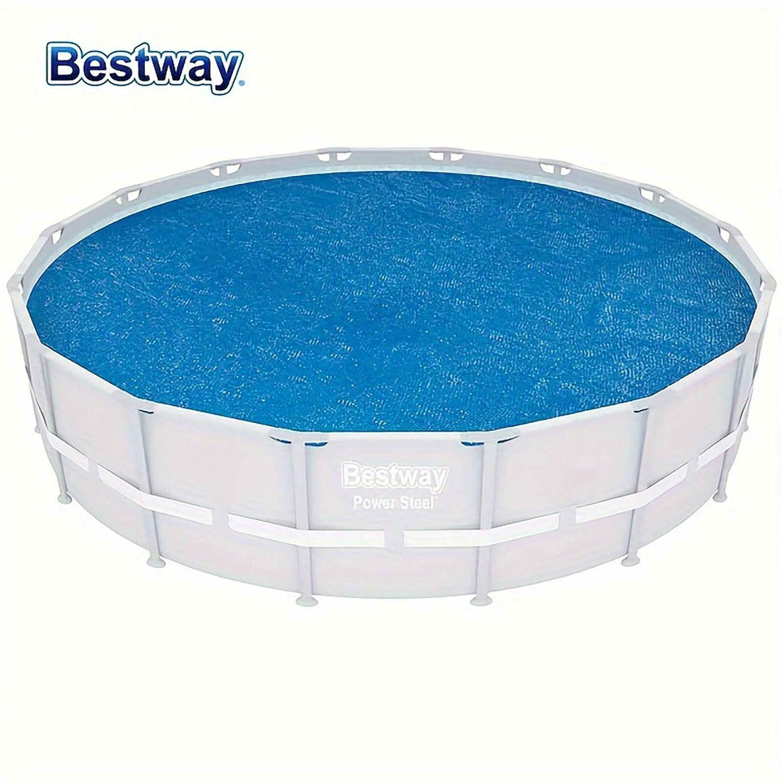 Тент Bestway для бассейна 305 см 58241 накопитель солнечного тепла, диаметр 289см, солнечное покрывало для бассейна плавающее согревающее