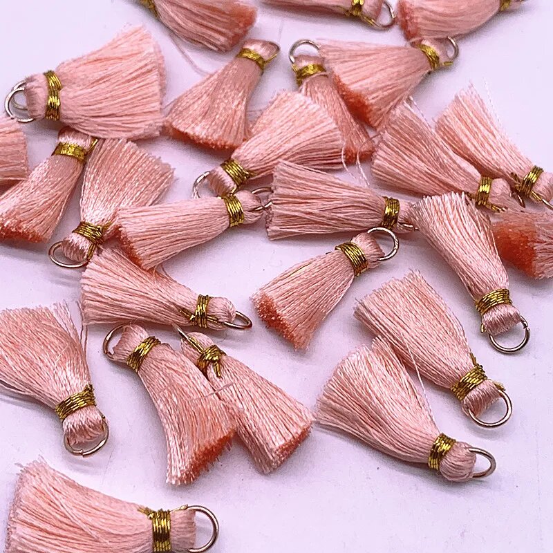 Подвески с кисточками HWYCRRGT, хлопок, 20 мм, набор из 10 штук Розовый, 08