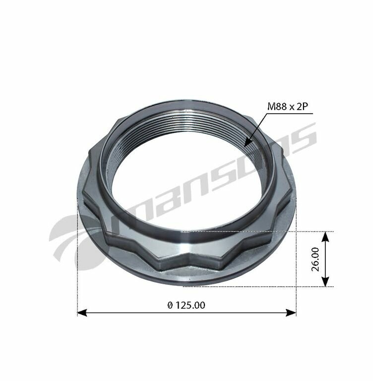 Гайка ступицы для Ивеко арт 700638 MANSONS