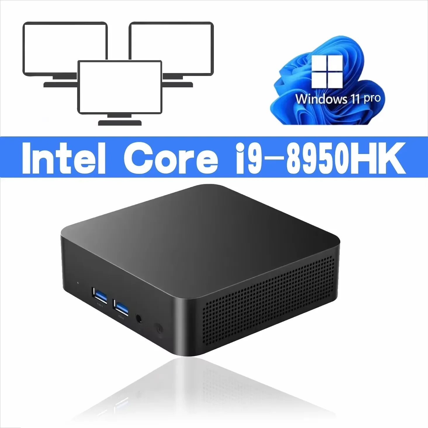 Портативный игровой мини-ПК Intel Core i9 8950HK Windows 11 16 ГБ 512 ГБ SSD, i9-8950HK, 16GB RAM 1TB SSD