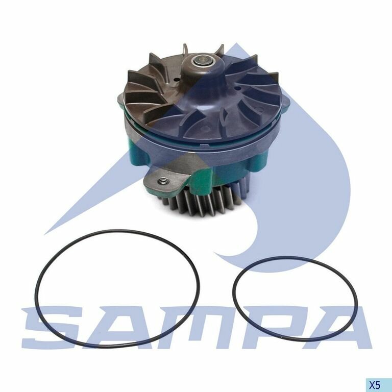 Помпа, водяной насос для Вольво FH12, FM12, NH12, dXi12 дв. D12C арт 033168 SAMPA