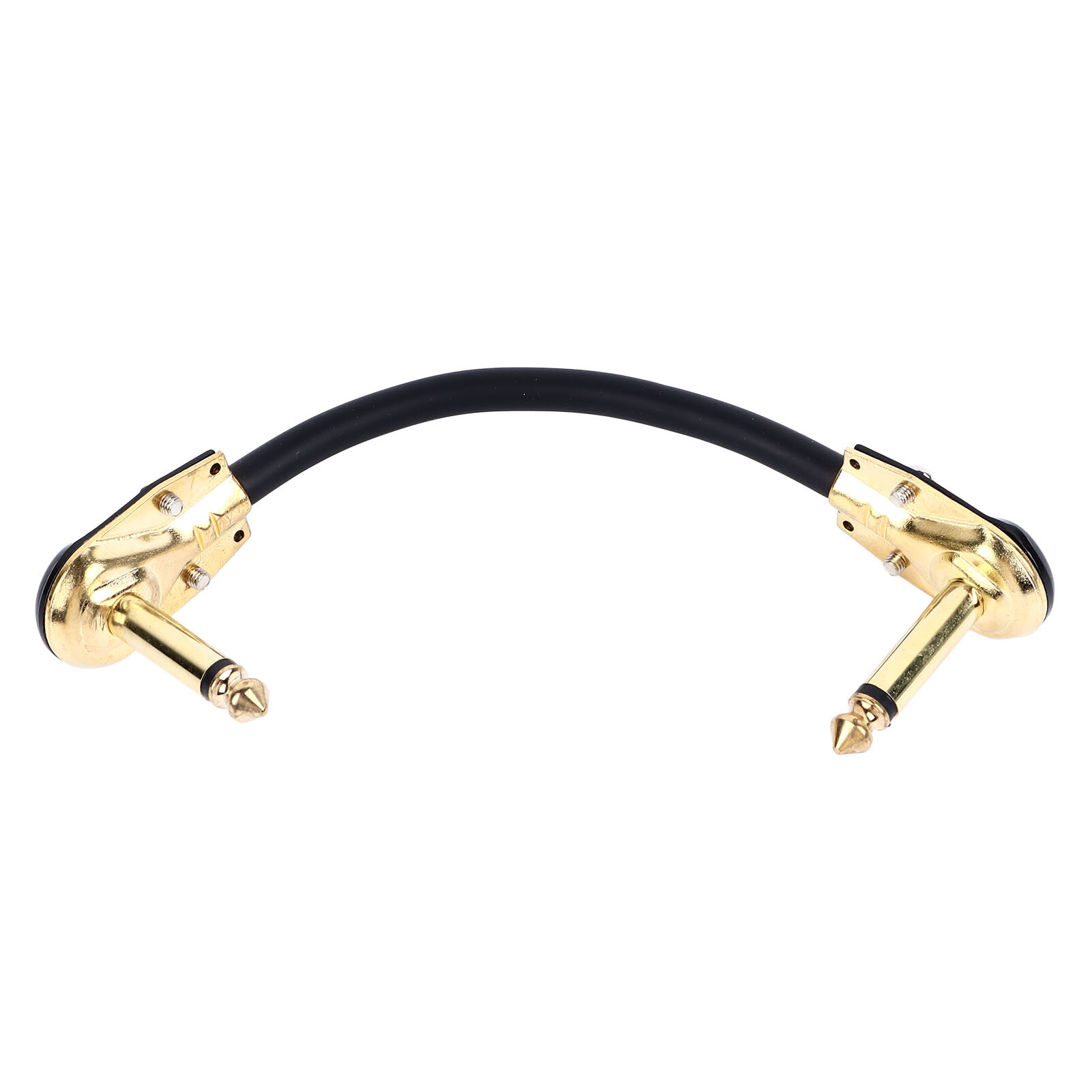 Плоский патч-кабель для гитарной эффект-педали, аксессуар для музыкального инструмента, золотистый, 15 см / 5,9 дюйма