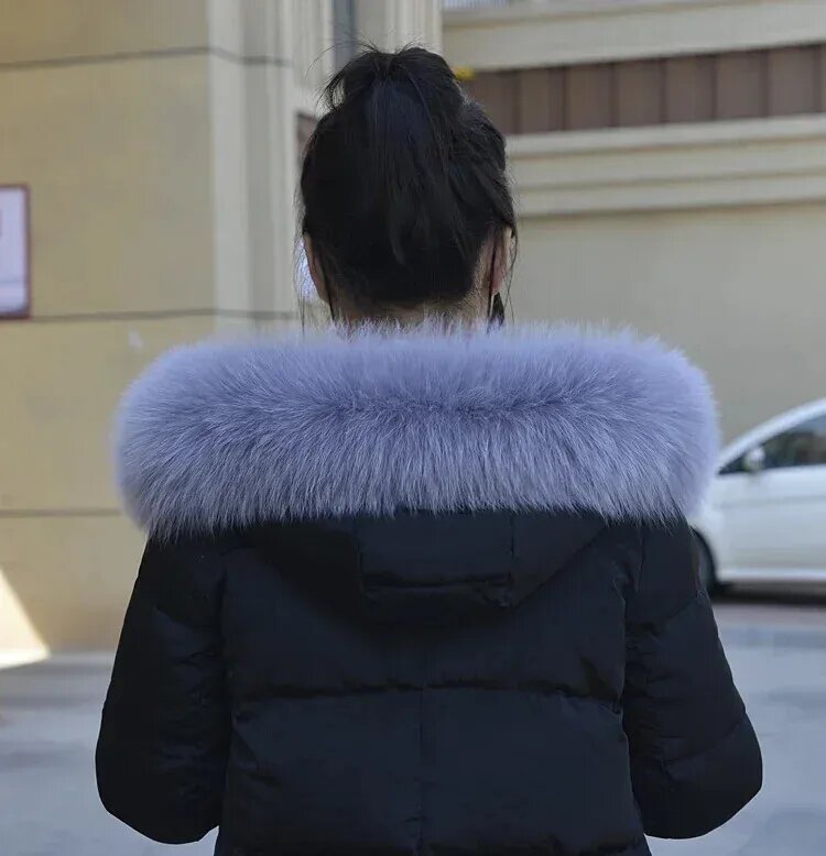 Qearlstar Женщины Мужчины 100% натуральный лисий мех воротник шарф 90 * 15 см реальный мех украшения съемный белый черный серый,120,1, натуральный мех,80, серый,16, SKU00226