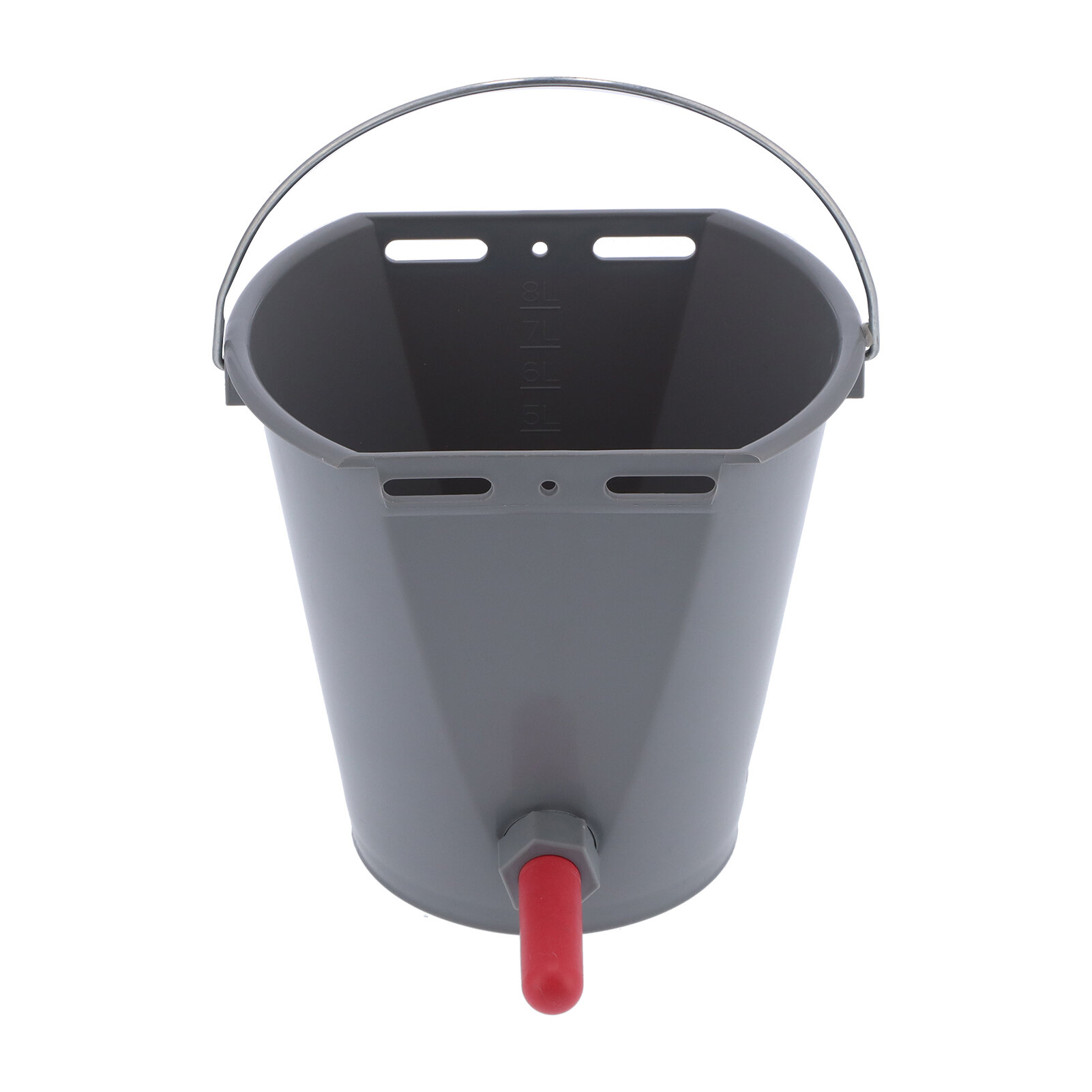 Пластиковое ведро-кормушка объемом 8 л с ниппелями, обратными клапанами, оборудование для кормления скота, для телят