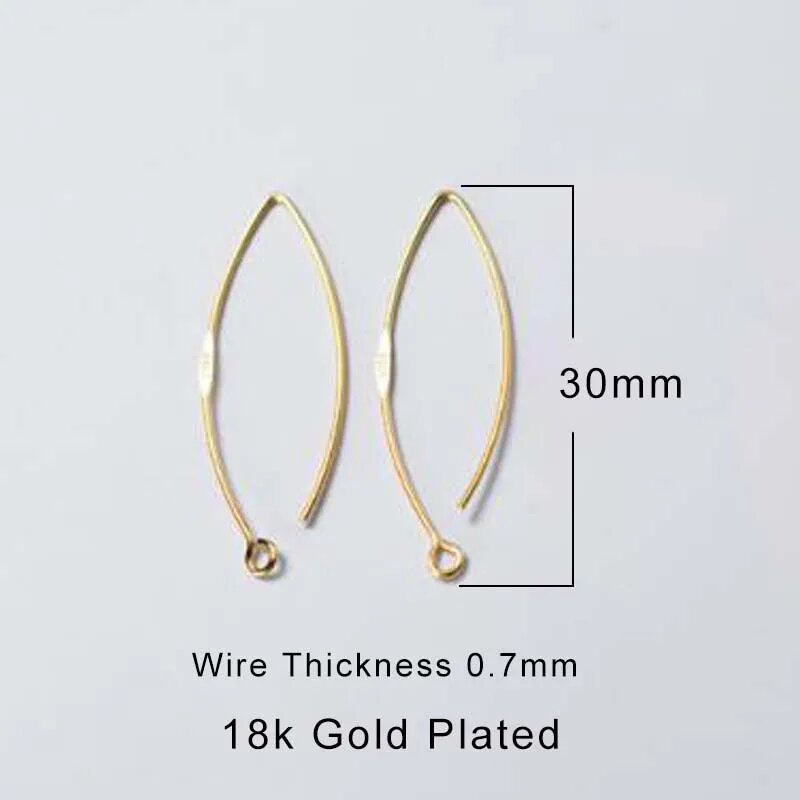 Застежки-омары из серебра 925 2pcs 1pair, Gold Plated 30mm