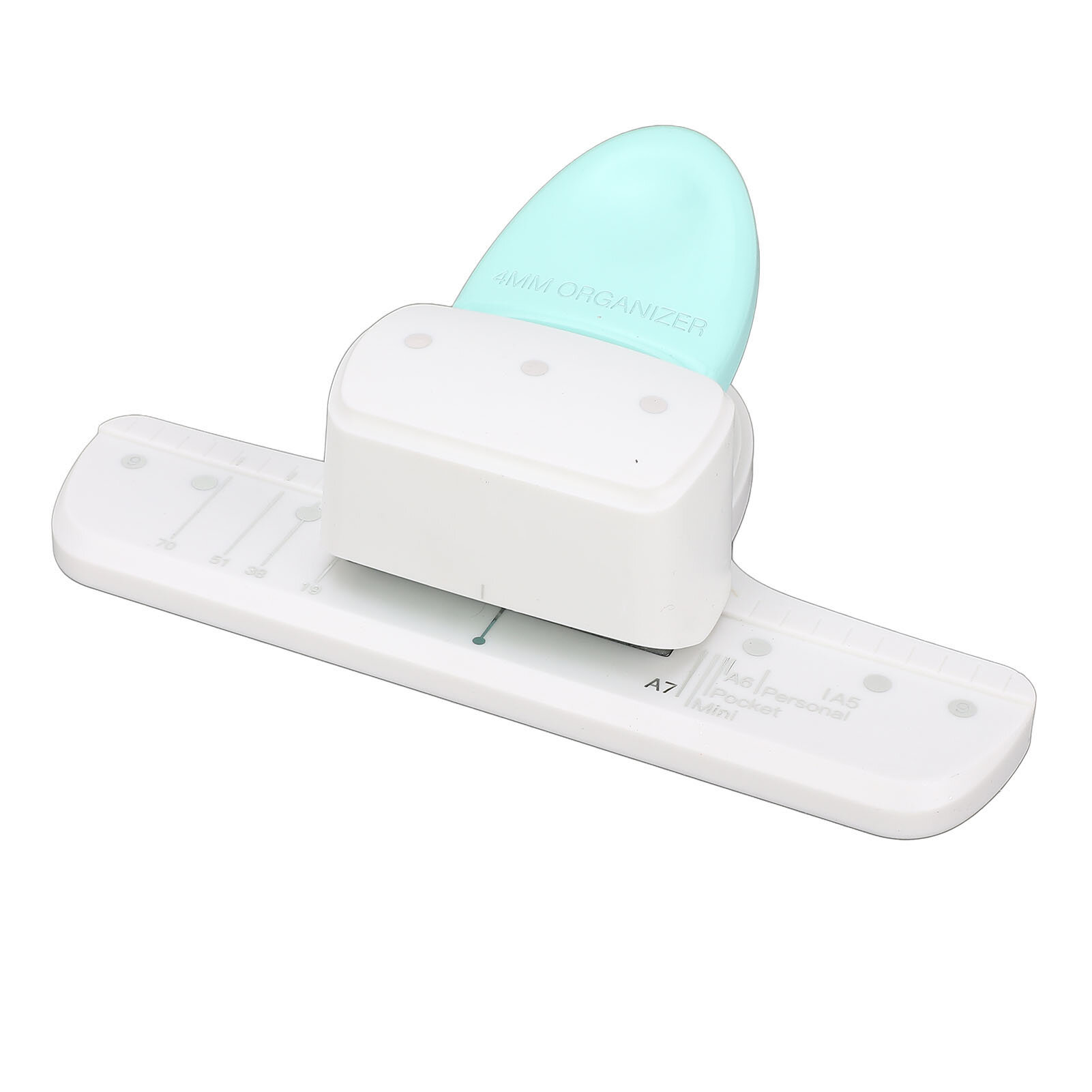 Дырокол на 3 отверстия, диаметр 4 мм, подача бумаги 5 мм, интервал 19 мм, вместимость 8 листов, дырокол для вставных листов