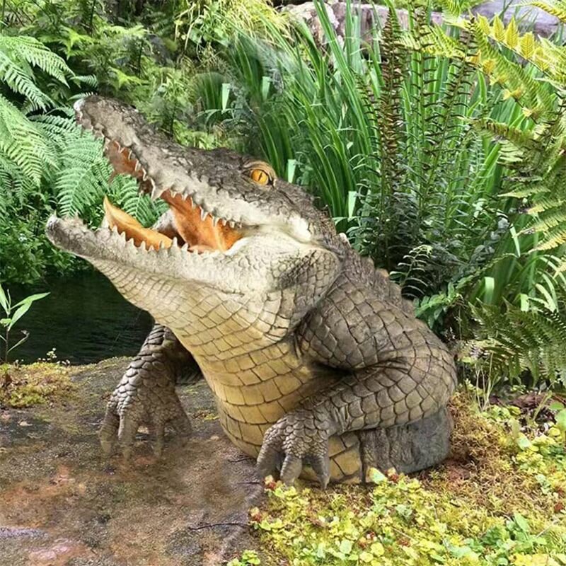Садовая статуя; свирепый крокодил; 25*15*15см
