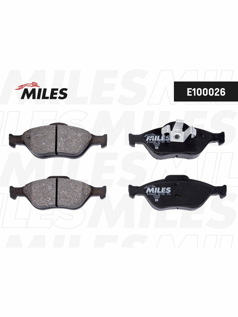 Тормозные колодки дисковые передние MILES E100026 для FORD Fiesta, MAZDA 2, 121