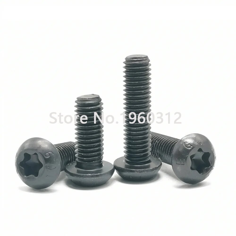HPCLE шестилопастные винты Torx с круглой головкой M5 10pcs, 12mm