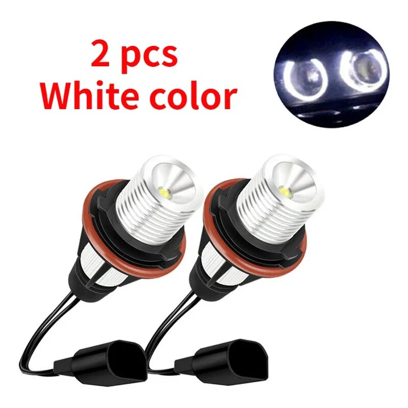 2 шт. светодиодные габаритные огни «ангельские глазки» для BMW E87 E39 M5 E60 E61 E63 2 pcs White