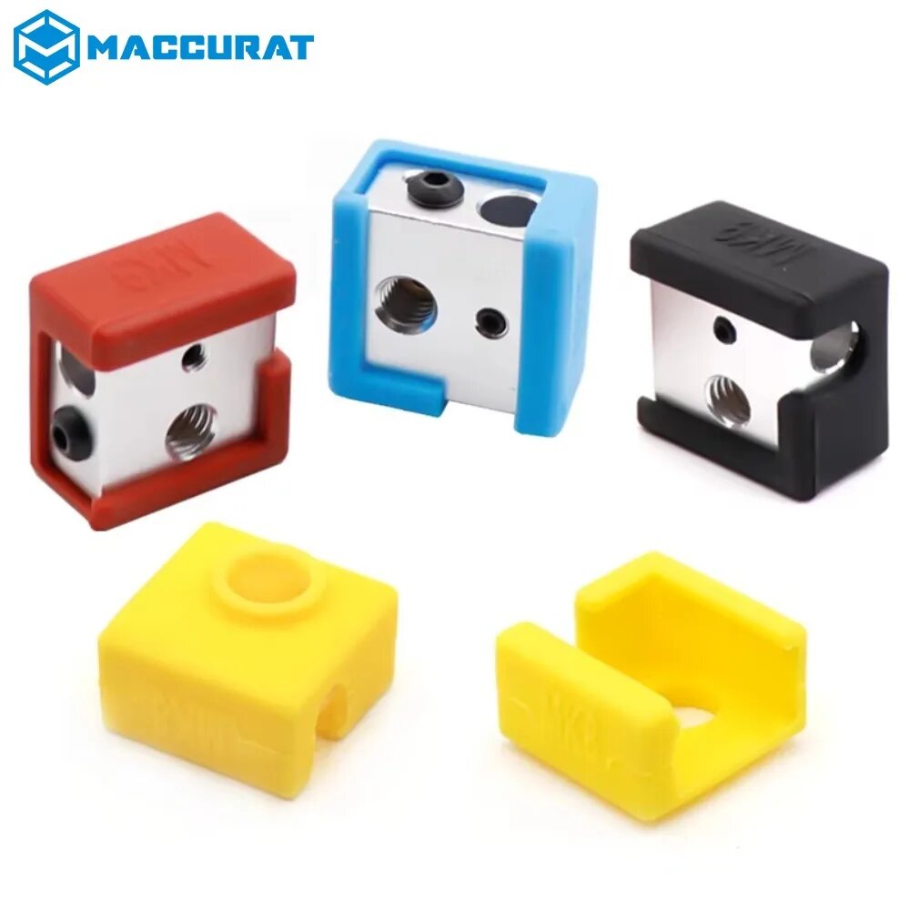 1 шт. силиконовый чехол-изолятор для блока нагревателя 3D-принтера MK8, совместимый с Replicator Anet A6 A8 I3 MK7 / MK8 / MK9