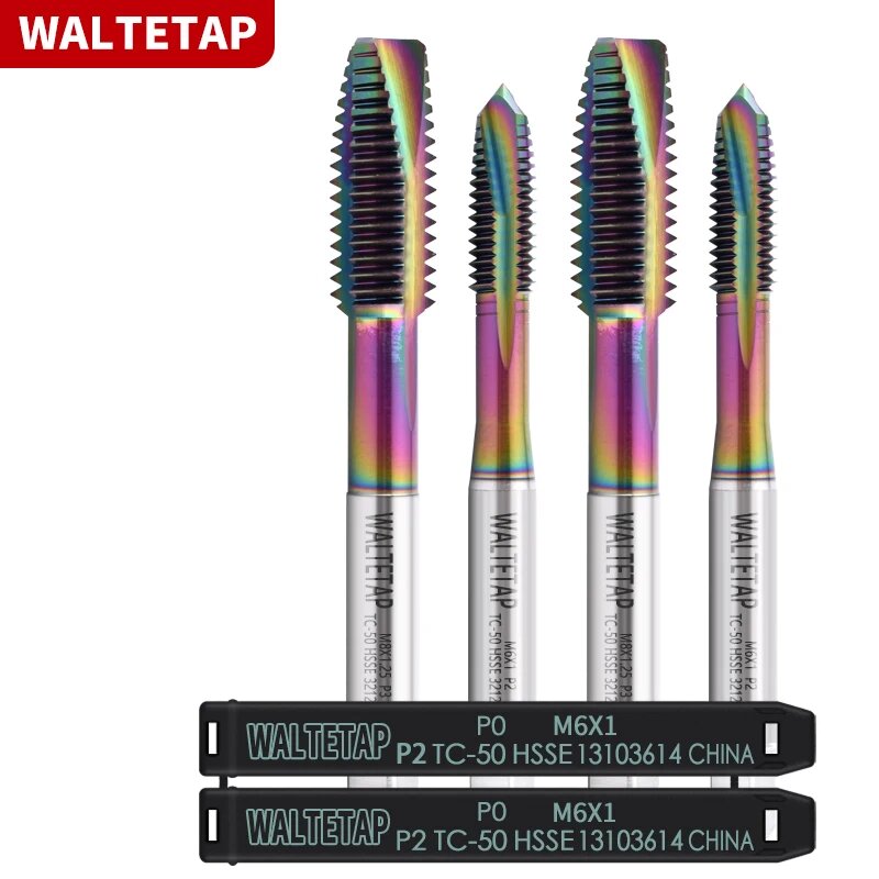 WALTETAP HSSE-M35 Стандартный метчик со спиральной заостренной головкой JIS M1 M1.2 M1.6 M1.4 M2 M3 M4 M5 M6 M8 M10 M12 - М24 Метчи с машинной резьбой