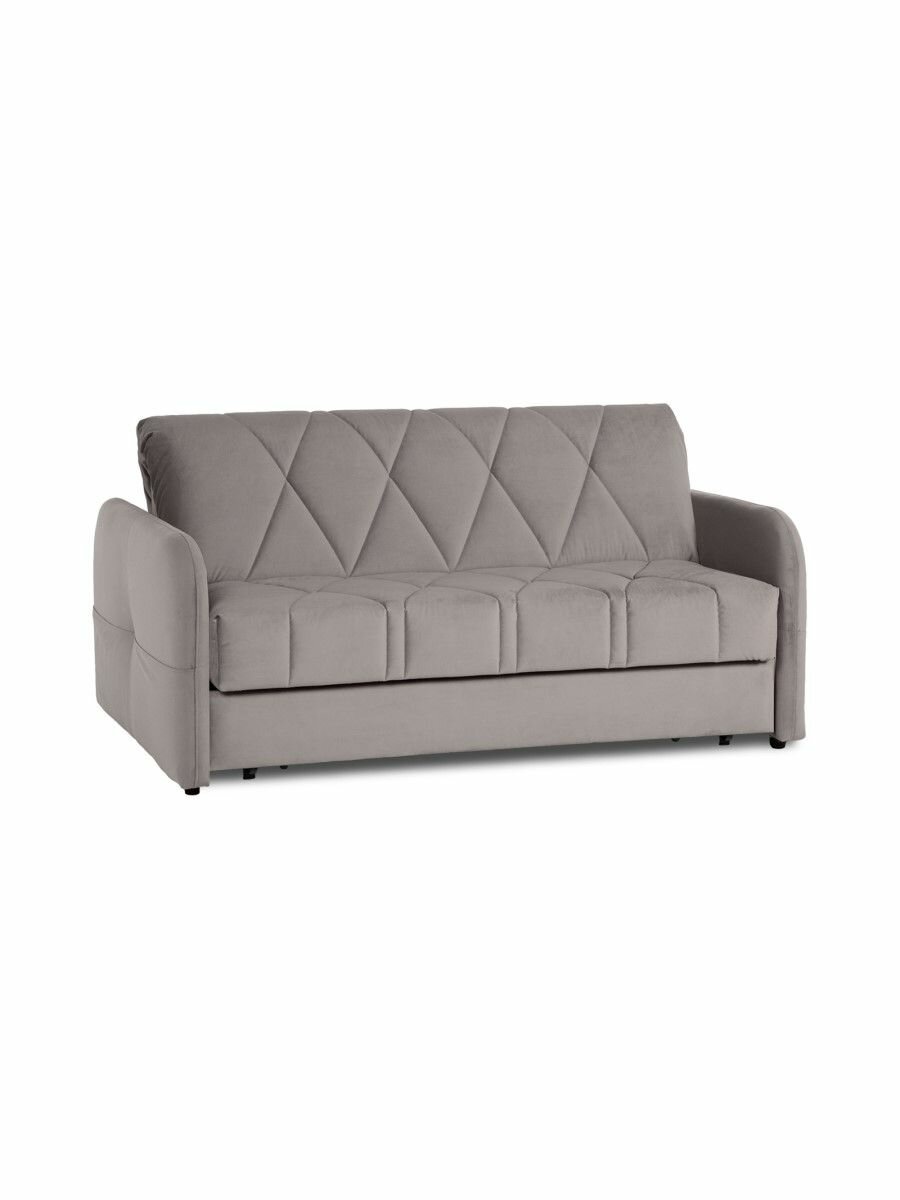 Диван-кровать Askona (Аскона) Домо про 180 с узкими подлокотниками ромб Тк. Casanova Grey