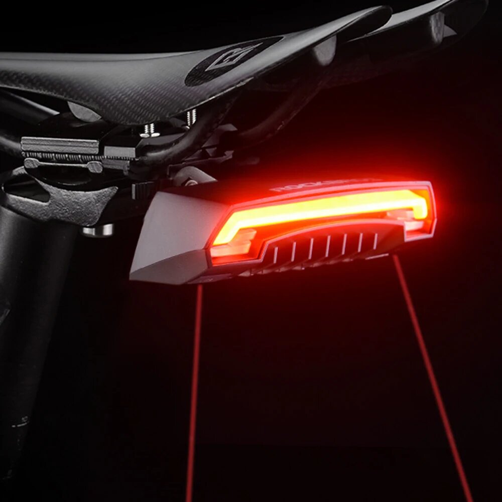 ROCKBROS RI лазерный задний фонарь для велосипеда черный