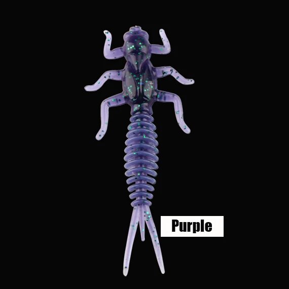 Личинка мягкая приманка 6 см, Purple, Фиолетовый