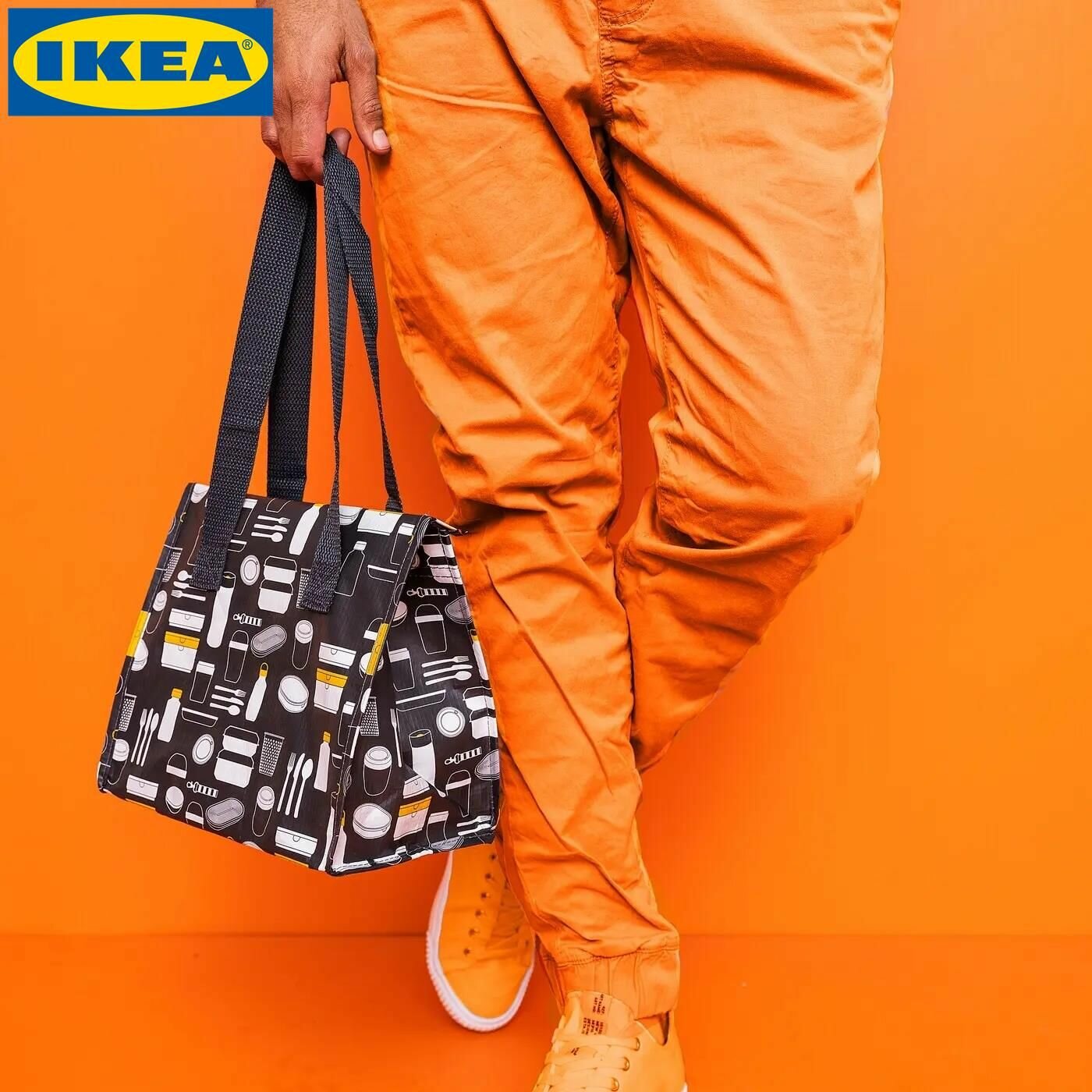 IKEA (икеа) FLADDRIG ланч-бокс, серый, 25 16 27 см