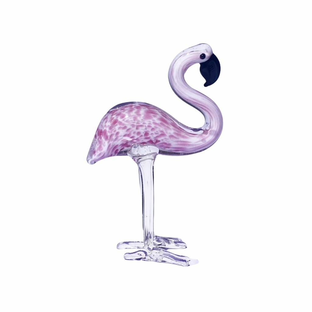 Стеклянные фламинго статуэтки