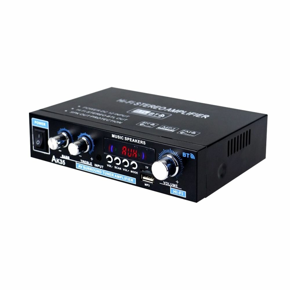 Цифровой стереоусилитель мощностью 30 Вт с Bluetooth, FM-радио и пультом управления