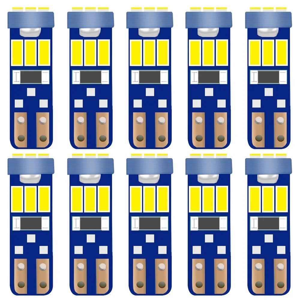 10 шт. новые суперъяркие светодиодные лампы T5 W3W W1.2W 70 73 74, лампы для приборной панели Синий