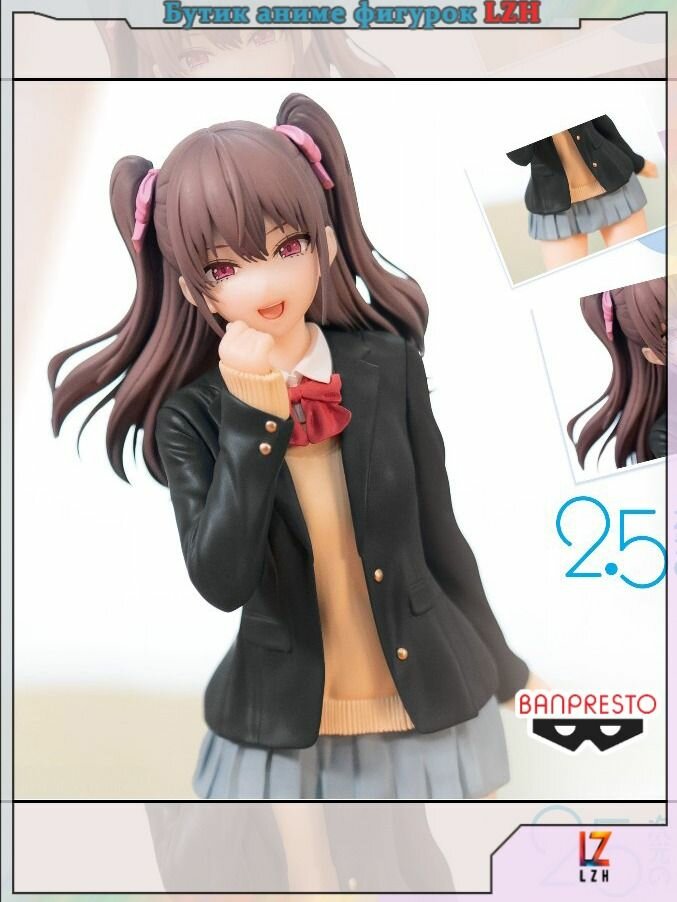 Аниме Фигурка BANDAI Banpresto Соблазн 2.5- GLITTER&GLAMOURS Тачи Микаэри В школьной форме 22см