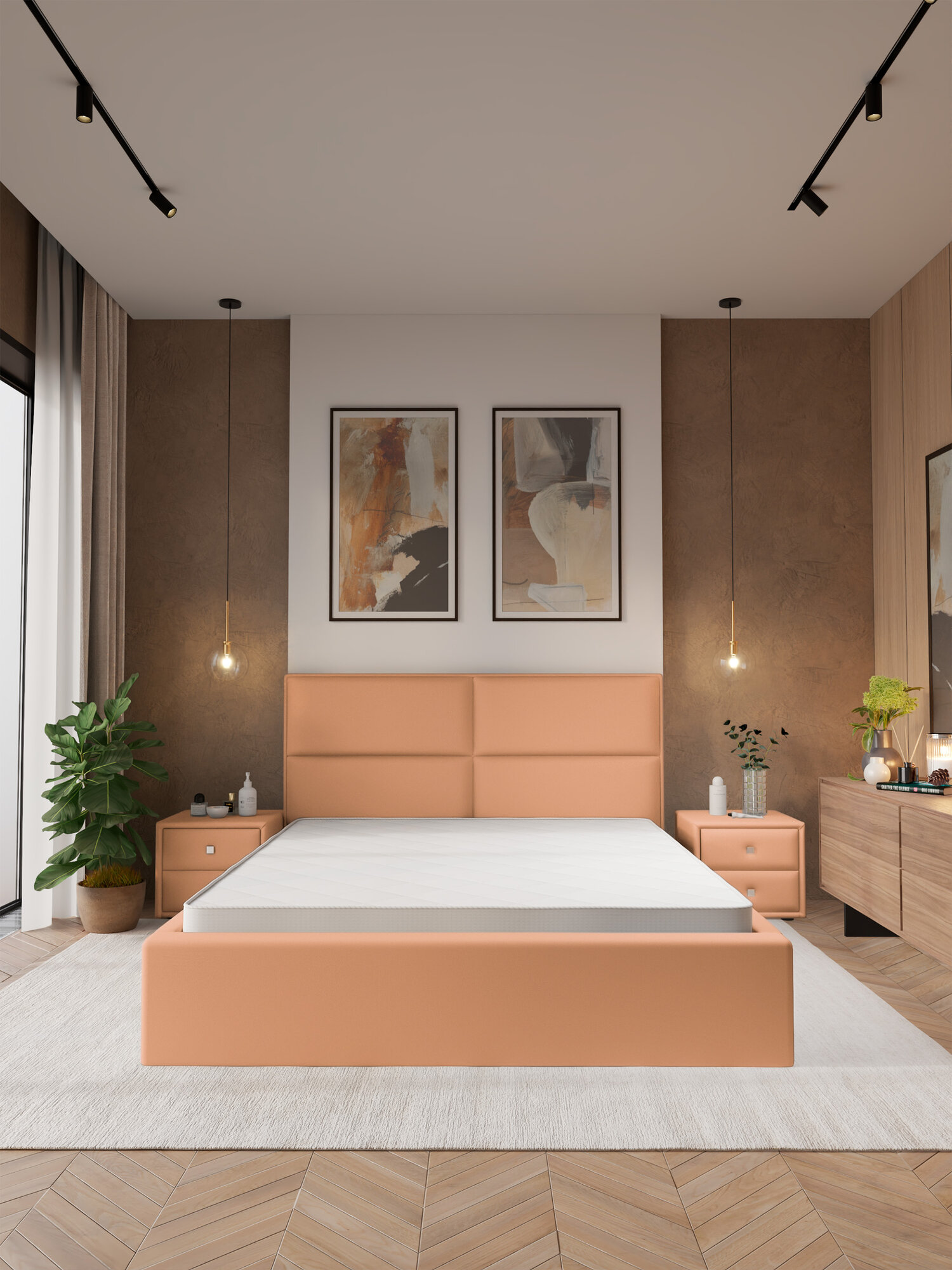 Двуспальная кровать Палермо с подъемным механизмом, микровелюр антивандальная 140х200 фабрика Микс-Интерьер