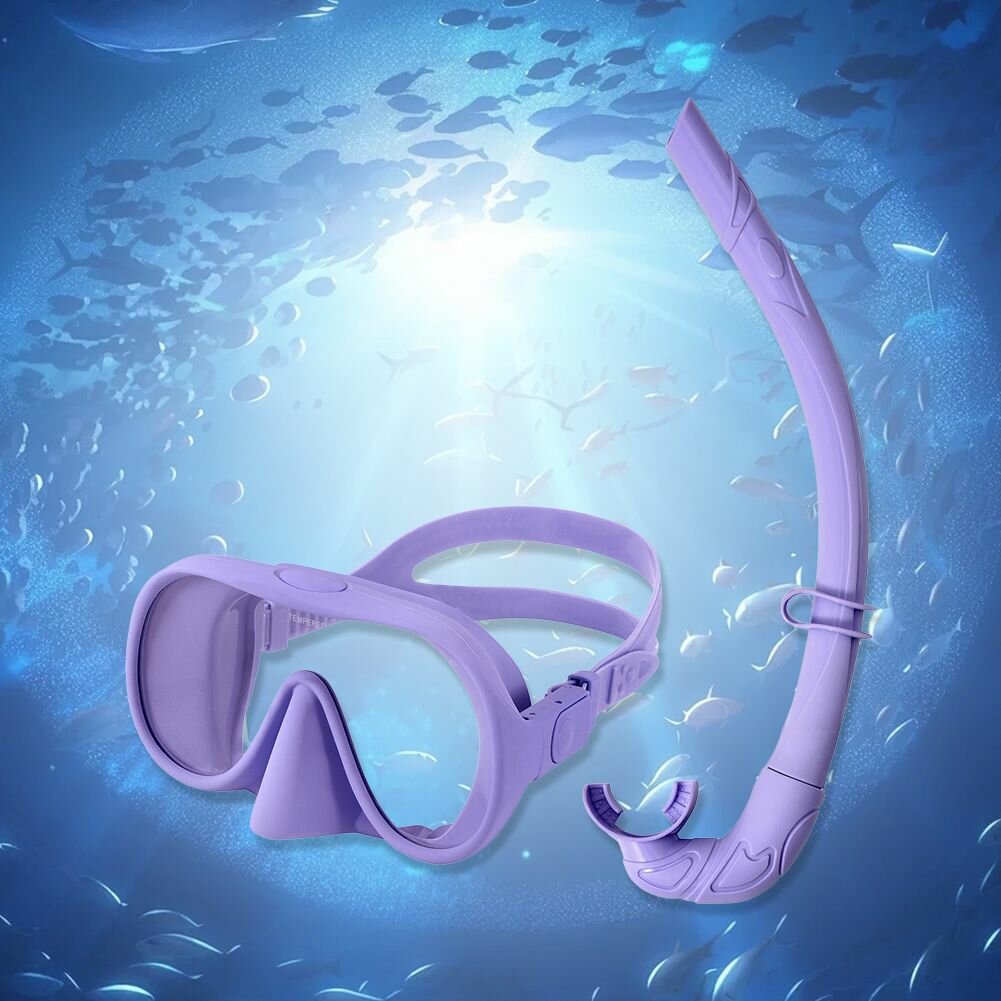 Маска для дайвинга и сноркелин набор для дайвинга трубки для снорклинга, регулируемые для плавания.