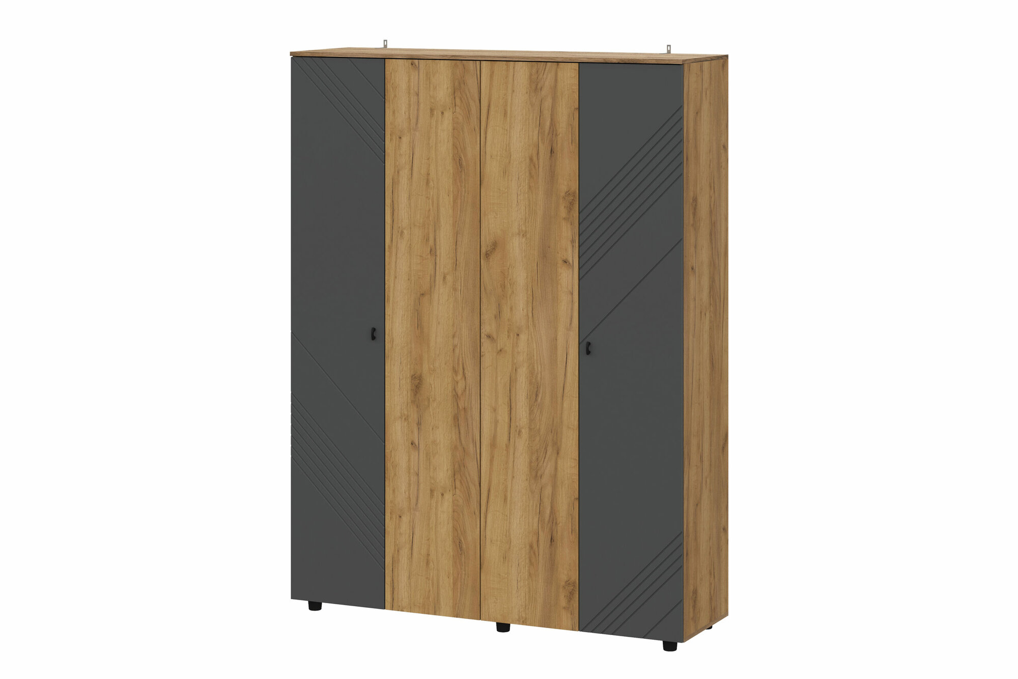Шкаф четырехстворчатый Арника Байкал (SAFE) Дуб Золотой/Графит SV