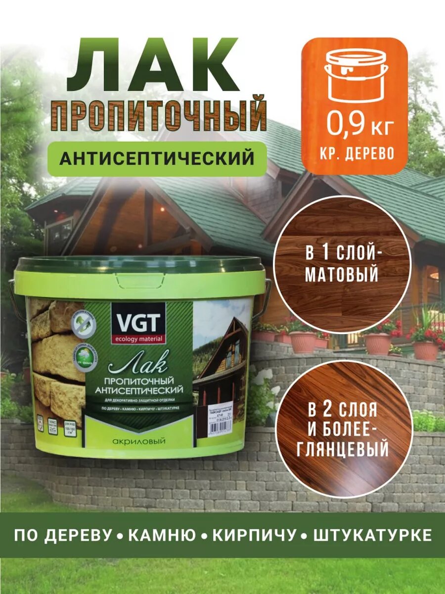 Лак для дерева без запаха акриловый 0,9 кг